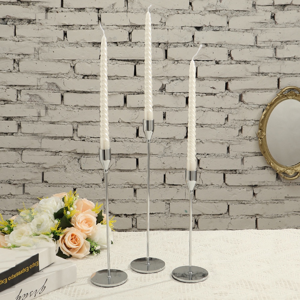 Jual Set 3 Dekorasi Emas Logam Candlestick Pemegang Meja Dekorasi ...