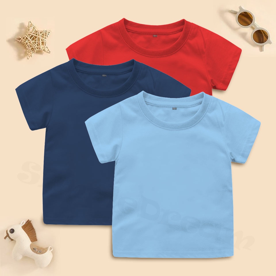 Jual kaos polos anak warna cerah terbaik buat anak 1-12 tahun | Shopee Indonesia