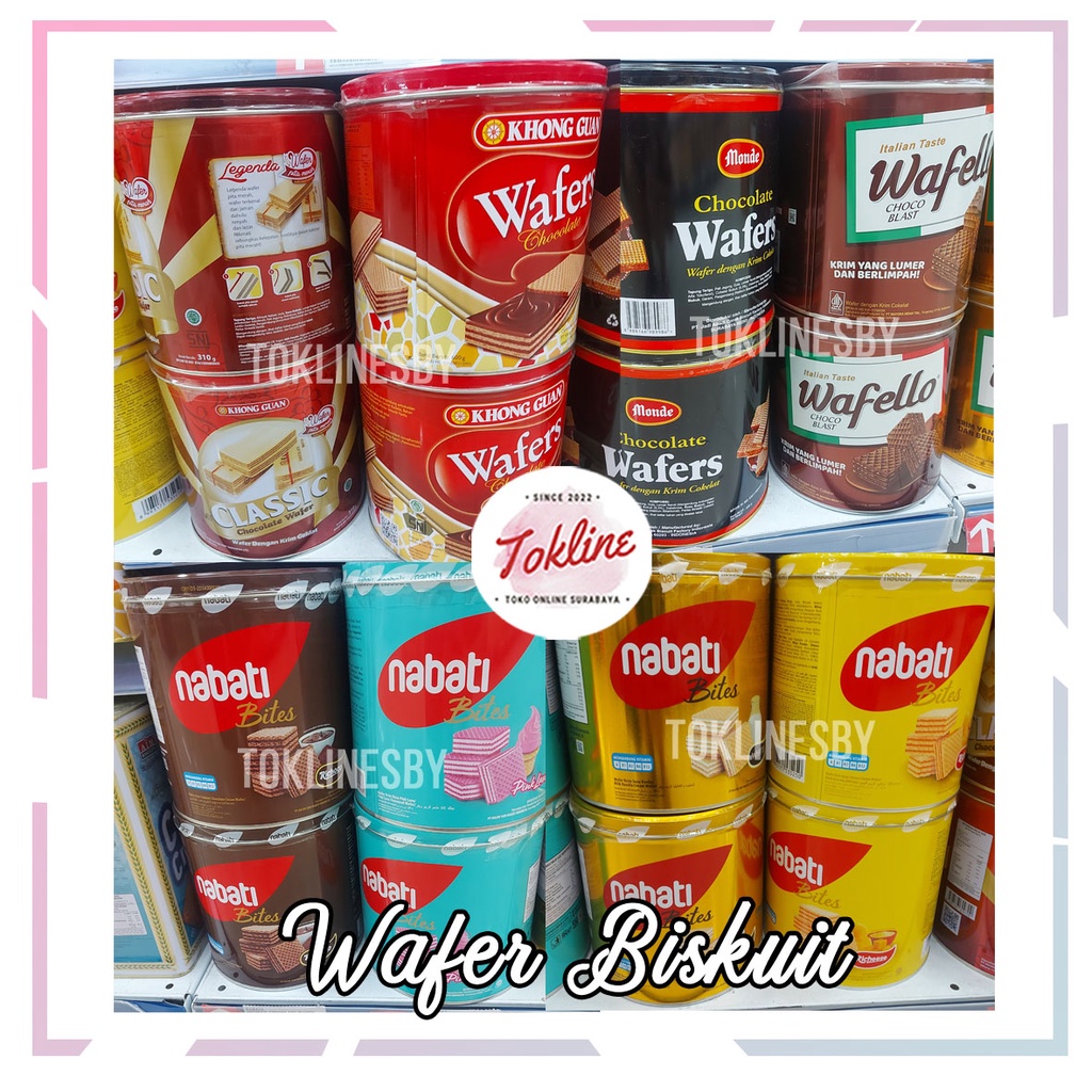 Jual [ 1 Paket isi 6 Kaleng ] Wafer Biskuit Khongguan Khong guan Monde ...