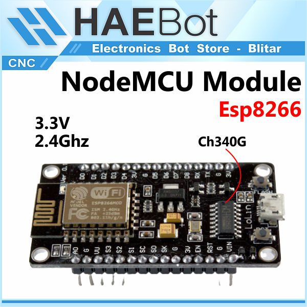 Jual [HAEBOT] NodeMCU V3 LoLin LUA ESP8266 ESP-12 Driver IoT Module Node MCU Wireless Internet ...