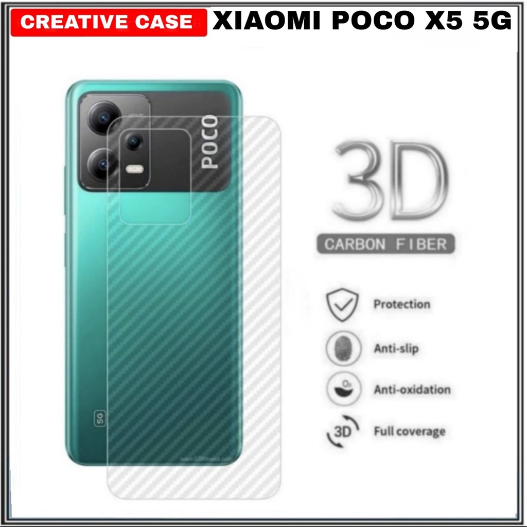 Jual Garskin Carbon XIAOMI POCO X5 5G Back Screen Sticker Skin Guard ...
