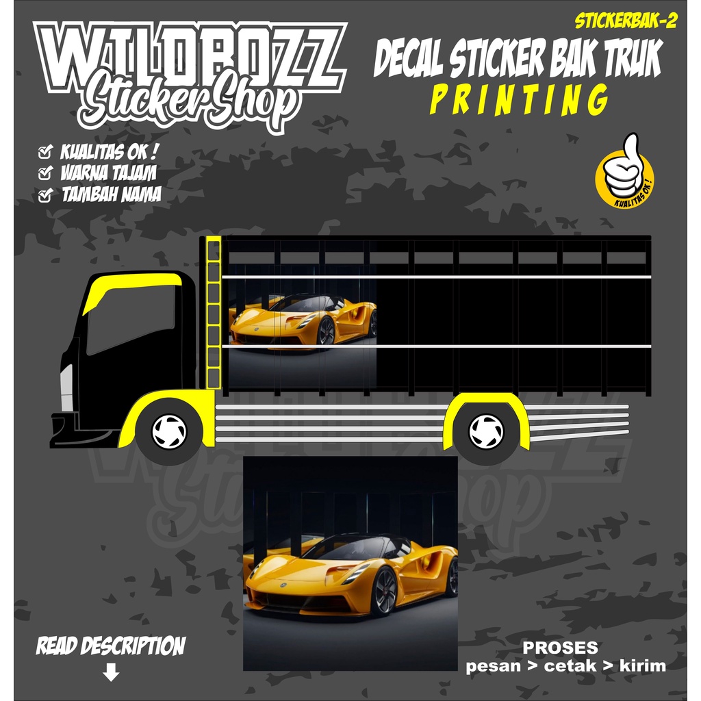 Jual sticker bak truk samping gambar mobil (stickerbak-2) wildbozz ...
