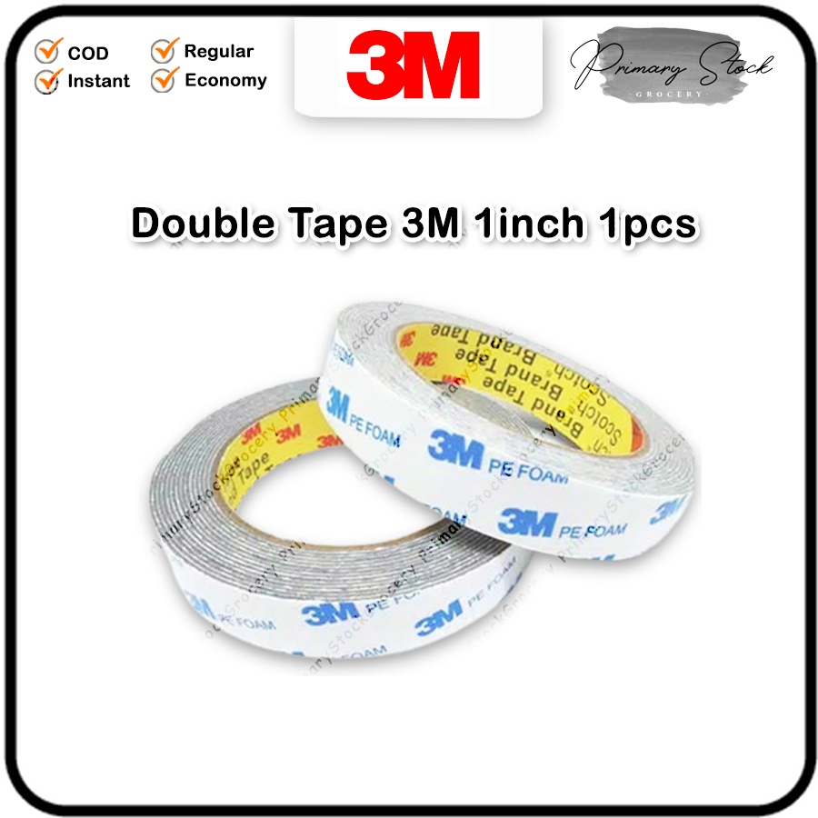 Jual Double Tape Doubletip Super Lengket 3M Dabel Tip Busa Foam 1 inch ...