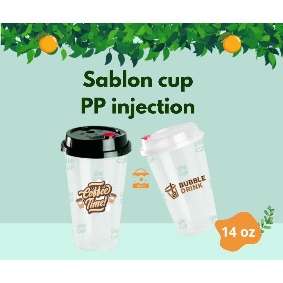 Jual SABLON CUP PP INJECTION 14 OZ 400ML | CETAK CUP | CUSTOM CUP ...