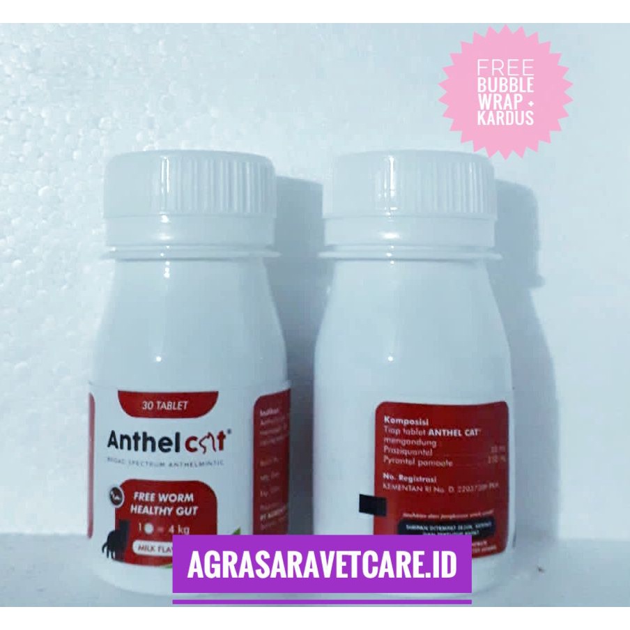 Jual Anthel cat 30 TABLET- Obat Cacing Kucing LIKE DRONTAL CAT | Shopee ...