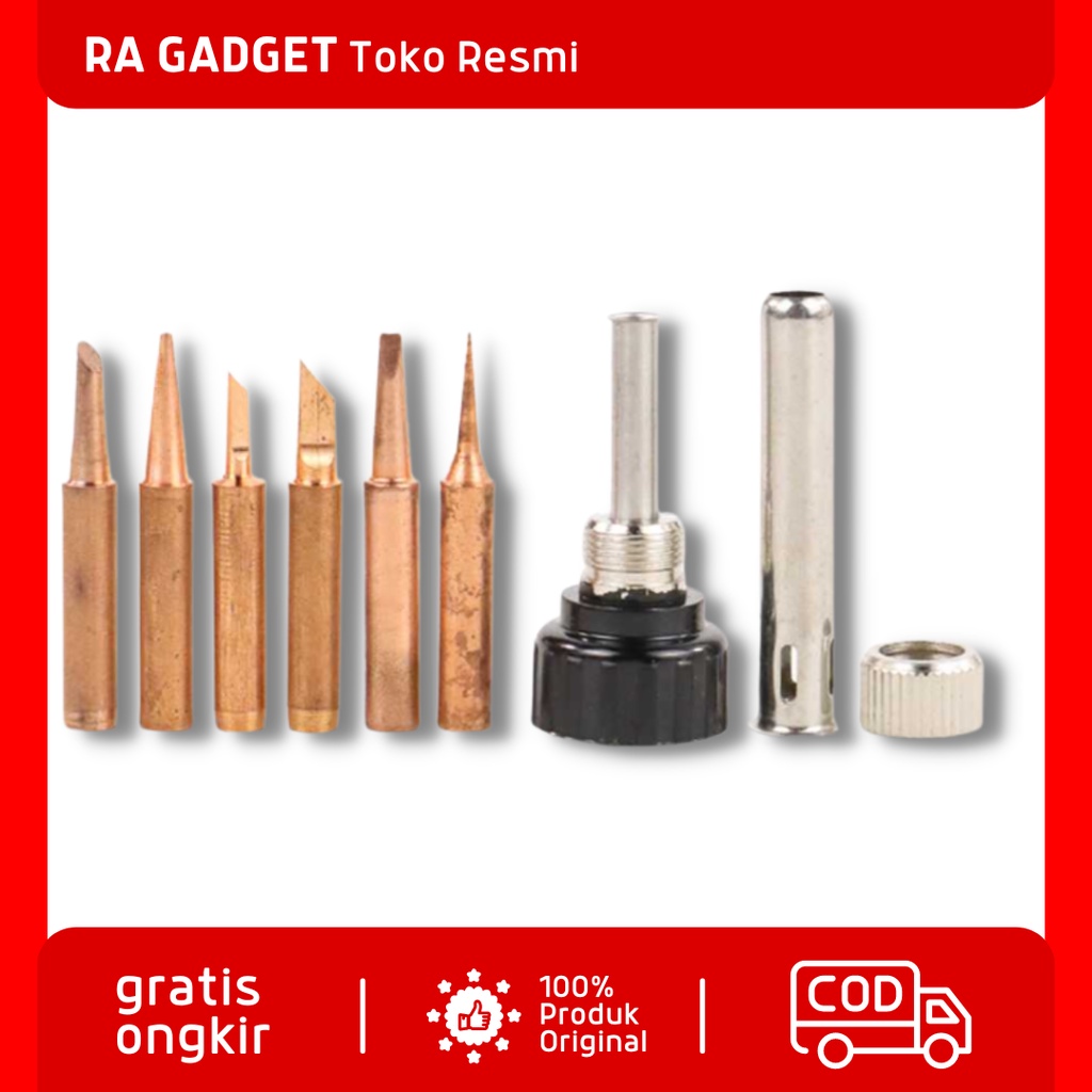Jual Kepala Solder Nonmagnetic 6 PCS For Hakko 936 Tips 900M / Kepala Solder Tembaga uap Listrik ...