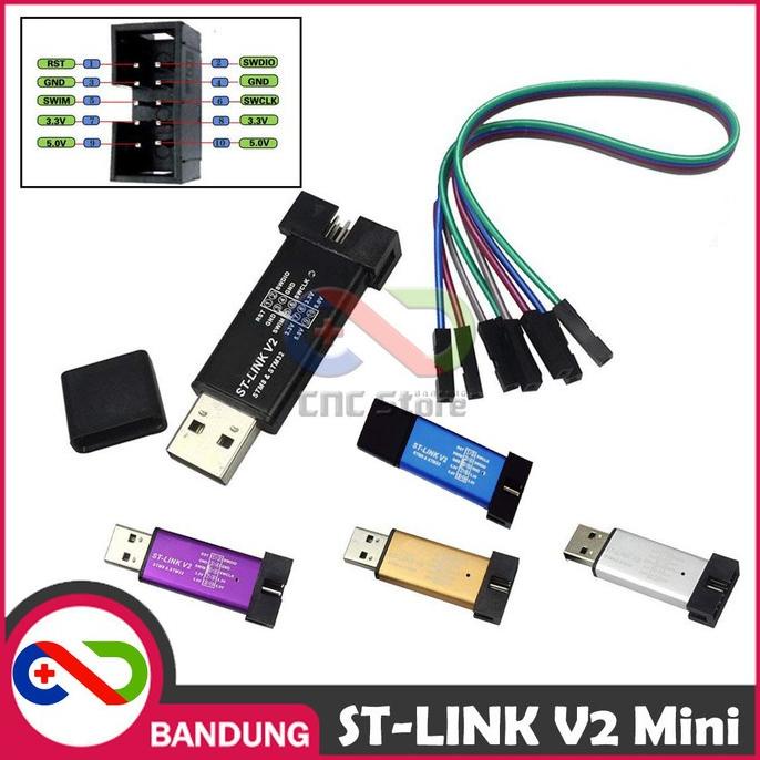 Jual St Link Mini V2 Programmer For Stm8 Stm32 Usb Downloader Stlink