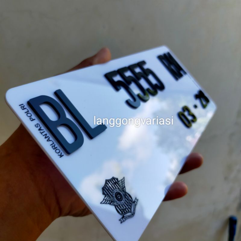 Jual Variasi Plat Nomor Motor 3D Timbul Bahan Akrilik | Shopee Indonesia