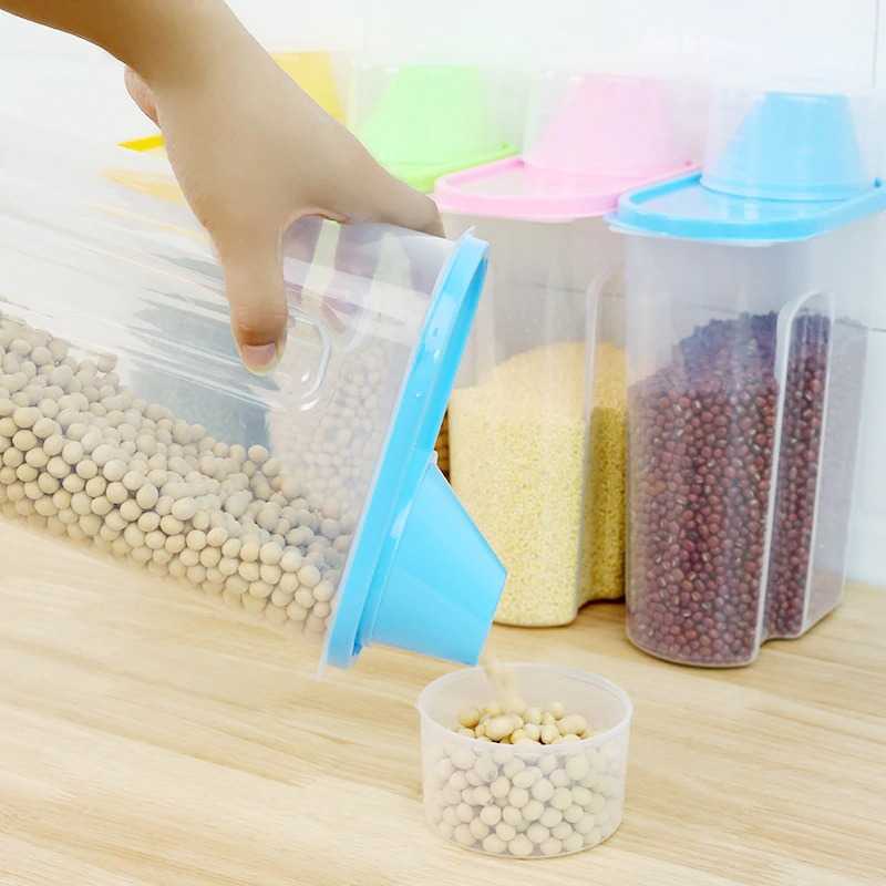 Jual Toples Wadah Makanan Wadah Biji Bijian Dengan Gelas Takar Toples ...