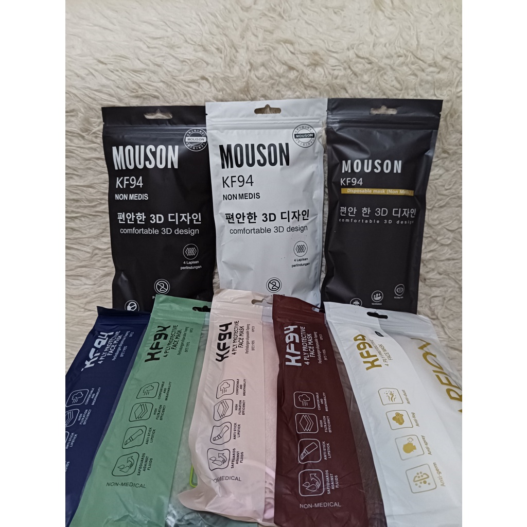 Jual MASKER KF94 MOUSON EMBOS / KF94 CAREION / KN95 MOUSON ISI 10 PCS ...