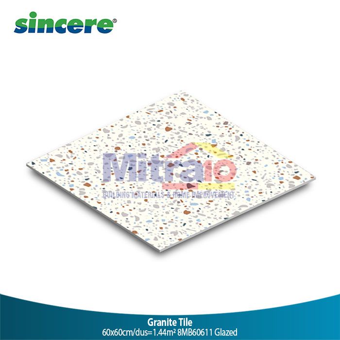 Jual Sincere Granit Lantai 60x60 Motif Terazzo Putih Gading Glazed ...