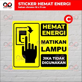 Jual STIKER HEMAT ENERGI | matikan komputer, matikan AC, matikan lampu ...