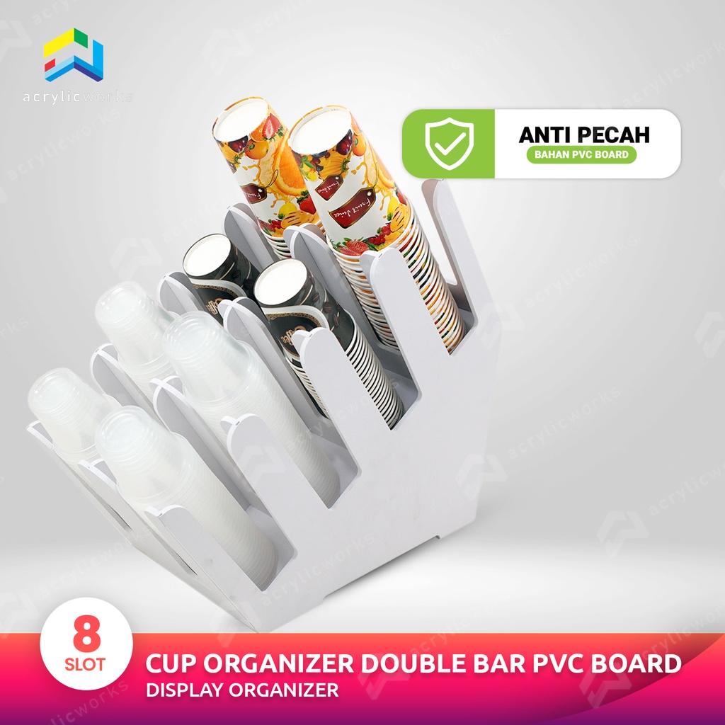 Jual Rakit Sendiri Rak Gelas Plastik Kertas Cup Organizer / Cup ...
