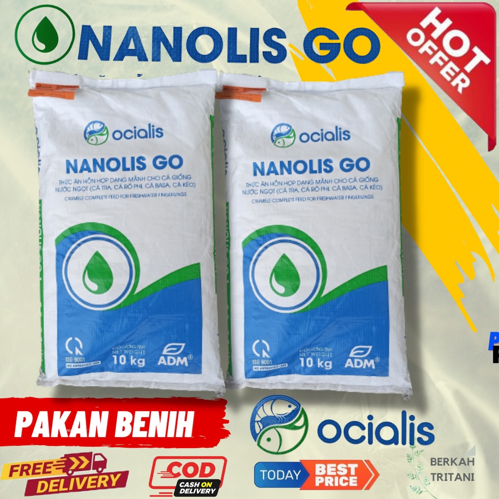 Jual NANOLIS GO 5KG PROTEIN 40% PAKAN BENIH IKAN PELET BURAYAK | Shopee ...