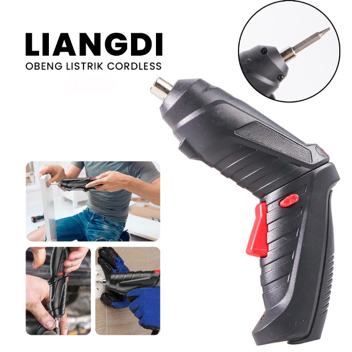 Jual Obeng Listrik Set 14 in 1 Murah Cordless Screwdriever | Shopee ...