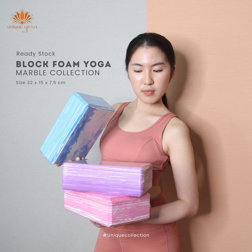 Jual Yoga Block Murah / Block Foam Yoga / Block Yoga Corak Marble ...