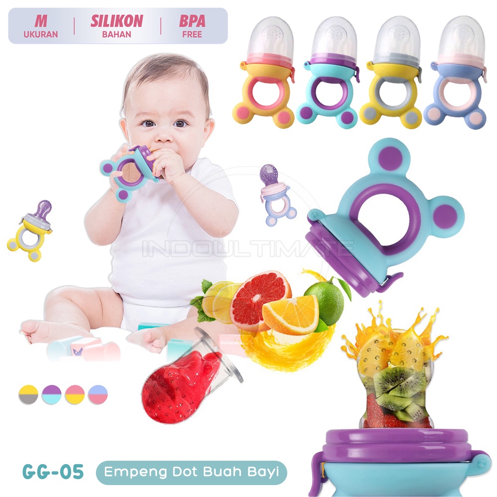 Jual Empeng Dot Buah Bayi GG-05 Empeng Rattle Gigitan Bayi Silikon ...