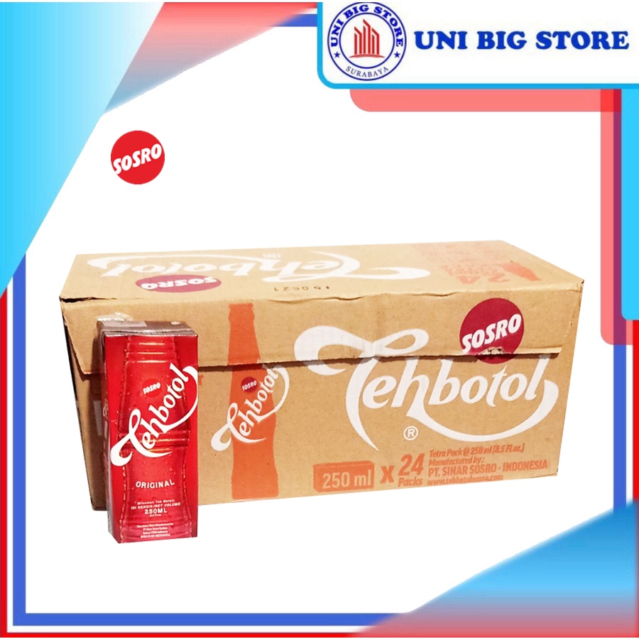 Jual Teh Botol Sosro Kotak Orignal Melati 250 ml x 24 pcs DUS Jasmine Tea | Shopee Indonesia