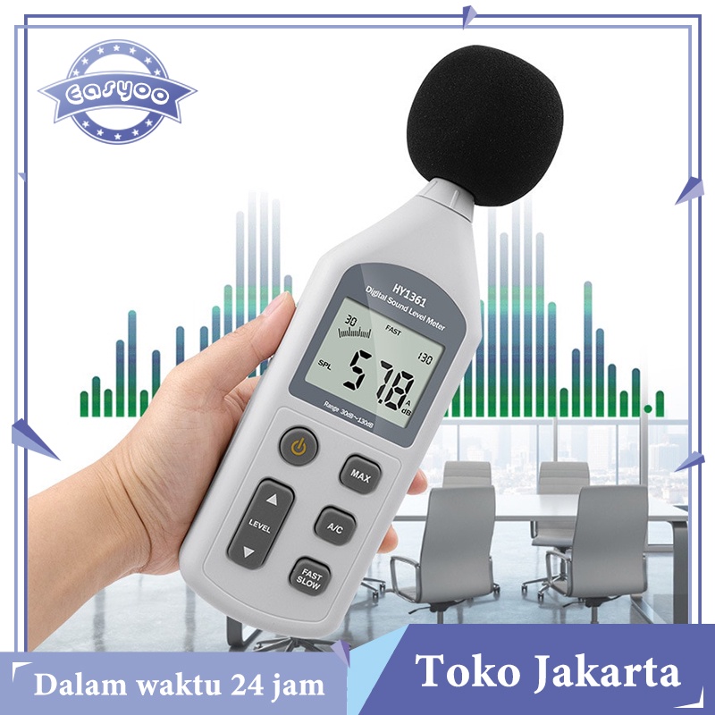 Jual Decibel Meter Noise Level Reader 30-130dB Noise Measuring Meter ...