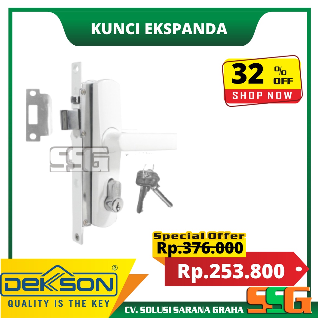 Jual Kunci Ekspanda DEKKSON DKS 8203 IVORY Kunci Pintu Kawat Nyamuk | Shopee Indonesia