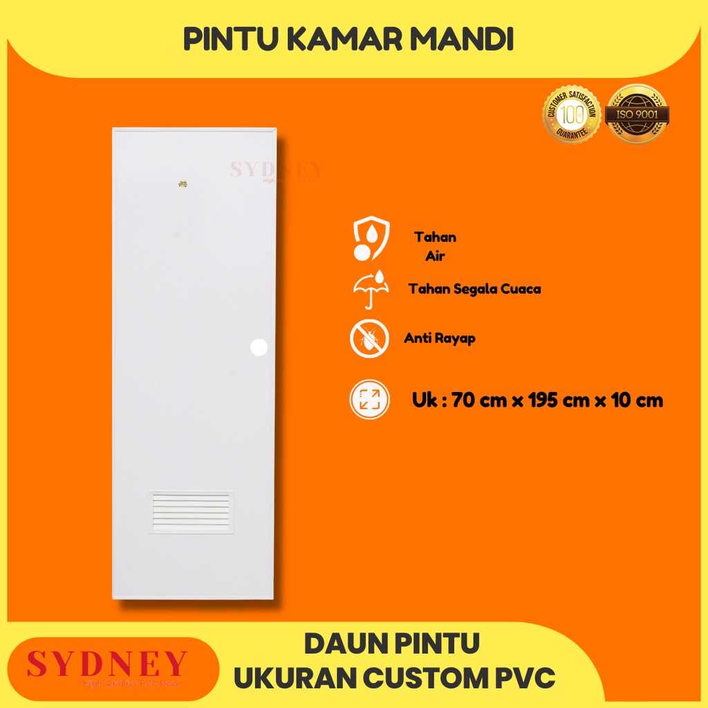 Jual Daun Pintu PVC Kamar Mandi PVC Tebal Polos Custom - Sydney ...