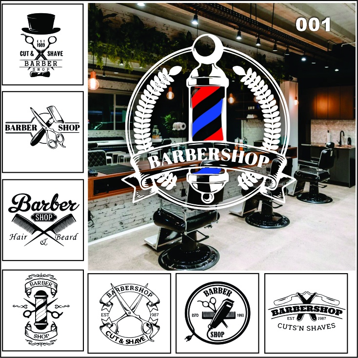 Jual Stiker Dinding Cutting Barber Shop Salon Potong Cukur Rambut ...