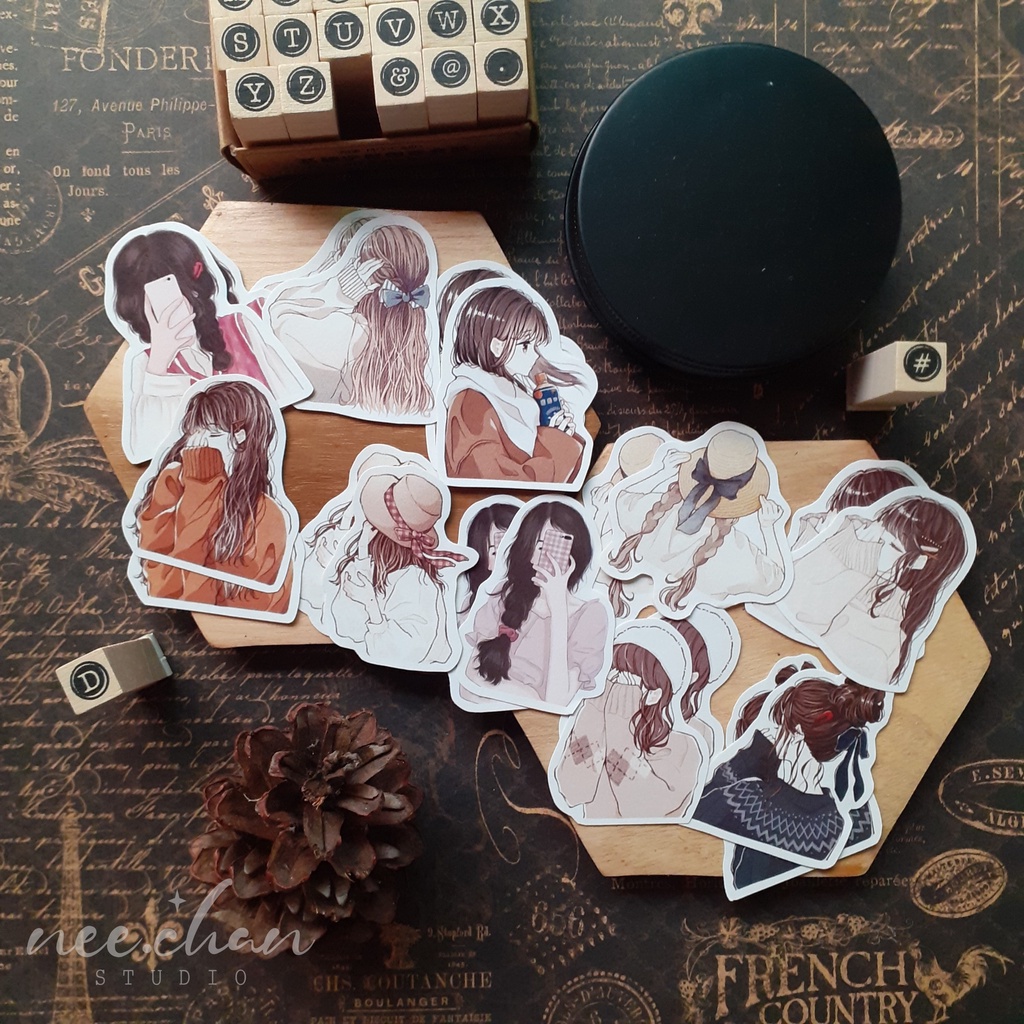 Jual Girl Sticker Journaling / Aesthetic Journal Sticker / Deco / Die ...