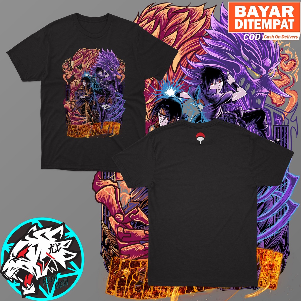 Jual KAOS BAJU ANIME SASUKE UCHIHA LAST OF BATTLE ITACHI BIG SIZE JUMBO ...