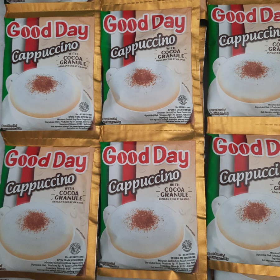 Jual Good Day Cappuccino kapucino Goodday minuman kopi with granule 10x25gr | Shopee Indonesia