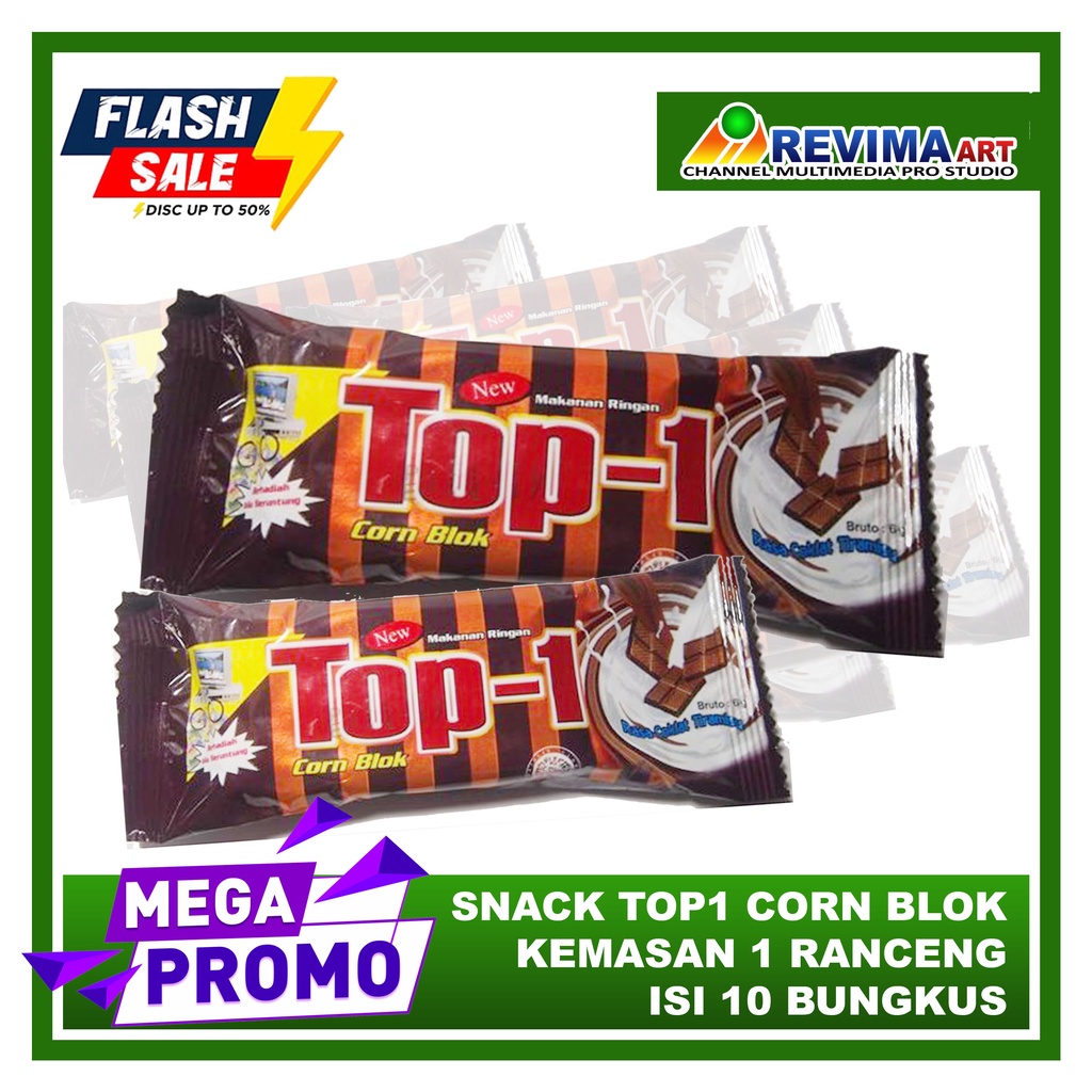 Jual Snack Ciki TOP-1 Corn Blok BERHADIAH Kemasan 1 Pack isi 10 Bungkus ...
