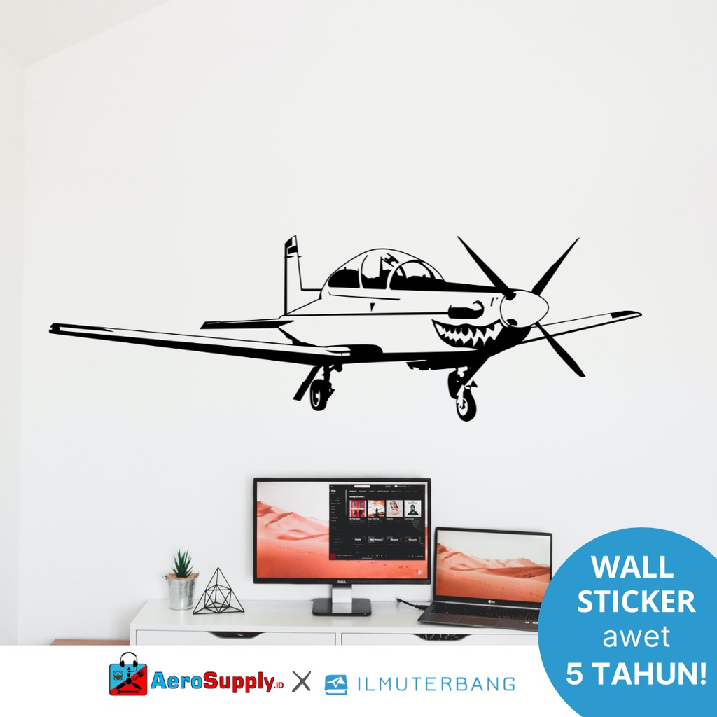 Jual STICKER DINDING PESAWAT EMBRAER EMB 312 TUCANO BISA CUSTOM WARNA ...
