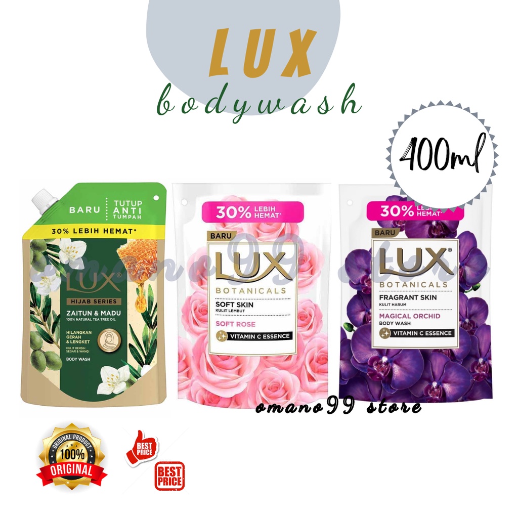 Jual Lux Botanical Bodywash Refill 400ML All Varian | Shopee Indonesia