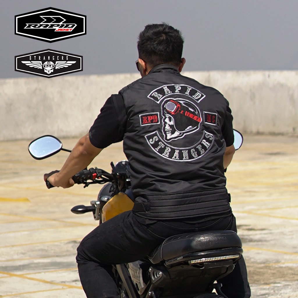 Jual rompi motoran biker premium ROMPI RAPID BIKERS vest motor full ...