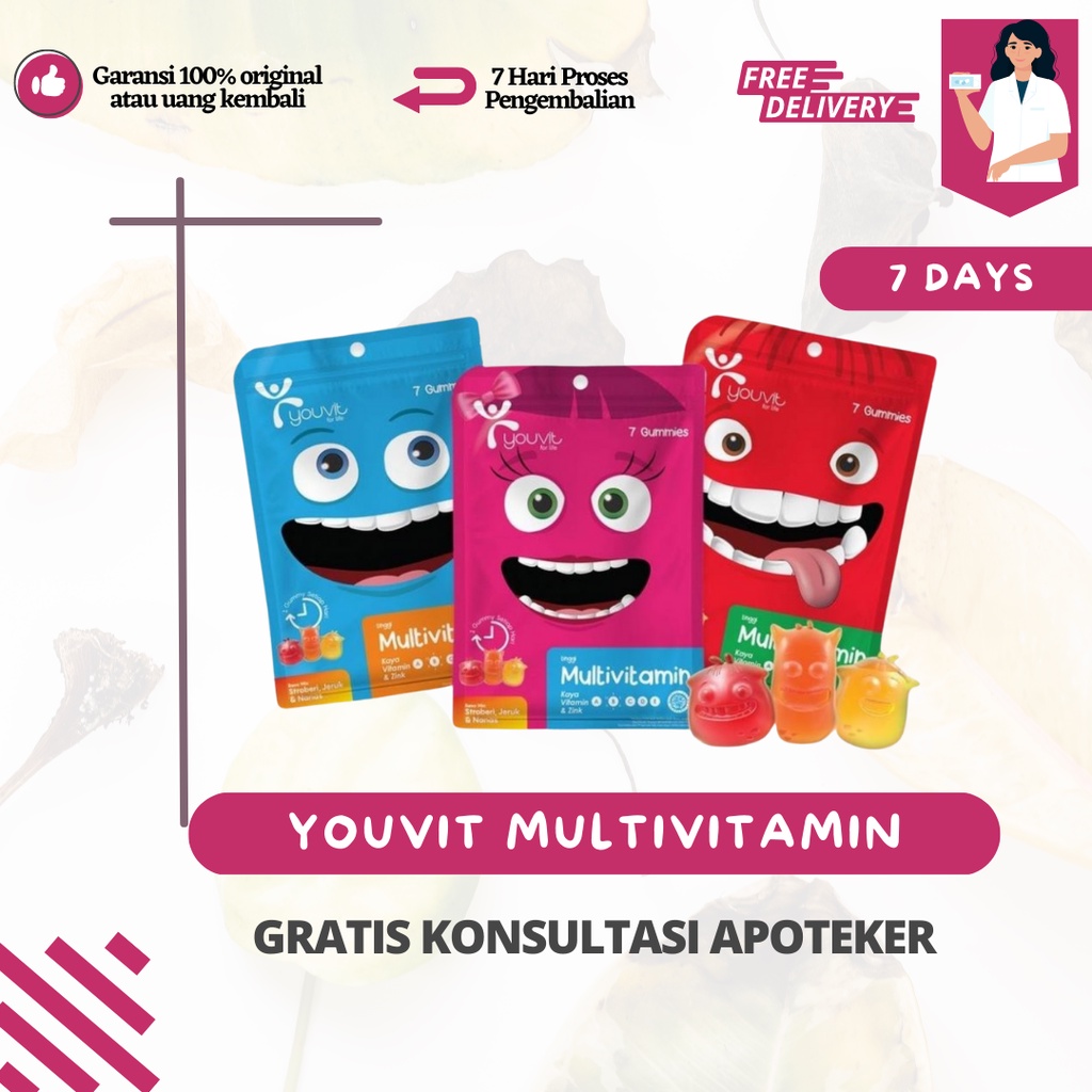 Jual Youvit Gummy Multivitamin Anak 1 Sachet isi 7 gummy | Shopee Indonesia
