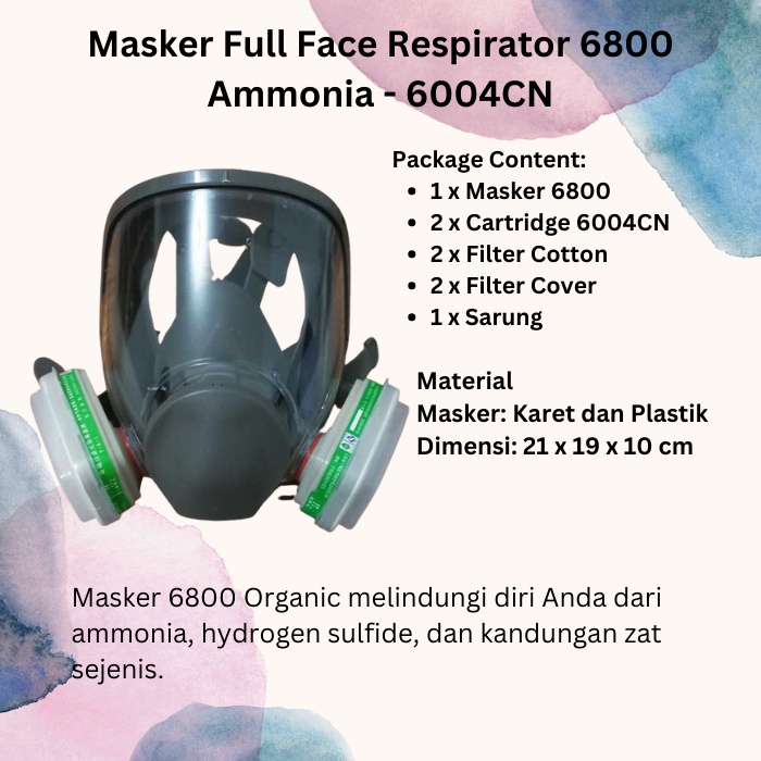 Jual Masker Gas Respirator Full Face / Masker Cat Safety Industrial ...