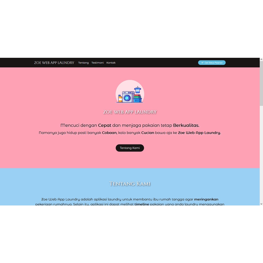 Jual ZoeLaundry Web App Multi Laundry+ SOURCE CODE: PHP + Flutter MobileApp | Shopee Indonesia