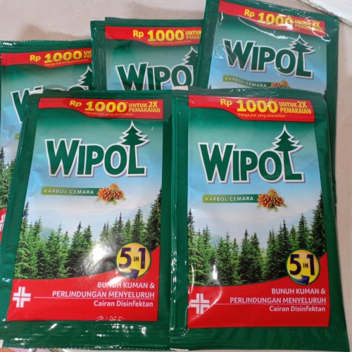 Jual WIPOL Karbol Cemara Sachet 1 Renceng isi 6 Sachet / Pembersih ...