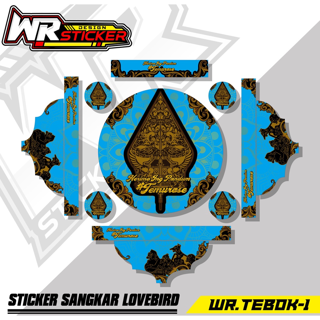 Jual Sticker Decal Sangkar LoveBird - Stiker Dekal Tebok Love Bird ...