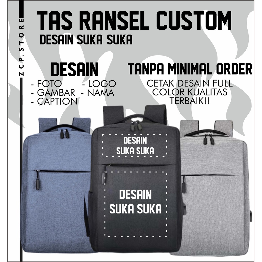 Jual TAS RANSEL CUSTOM | TAS DESAIN SUKA-SUKA | RANSEL KANTOR | RANSEL ...