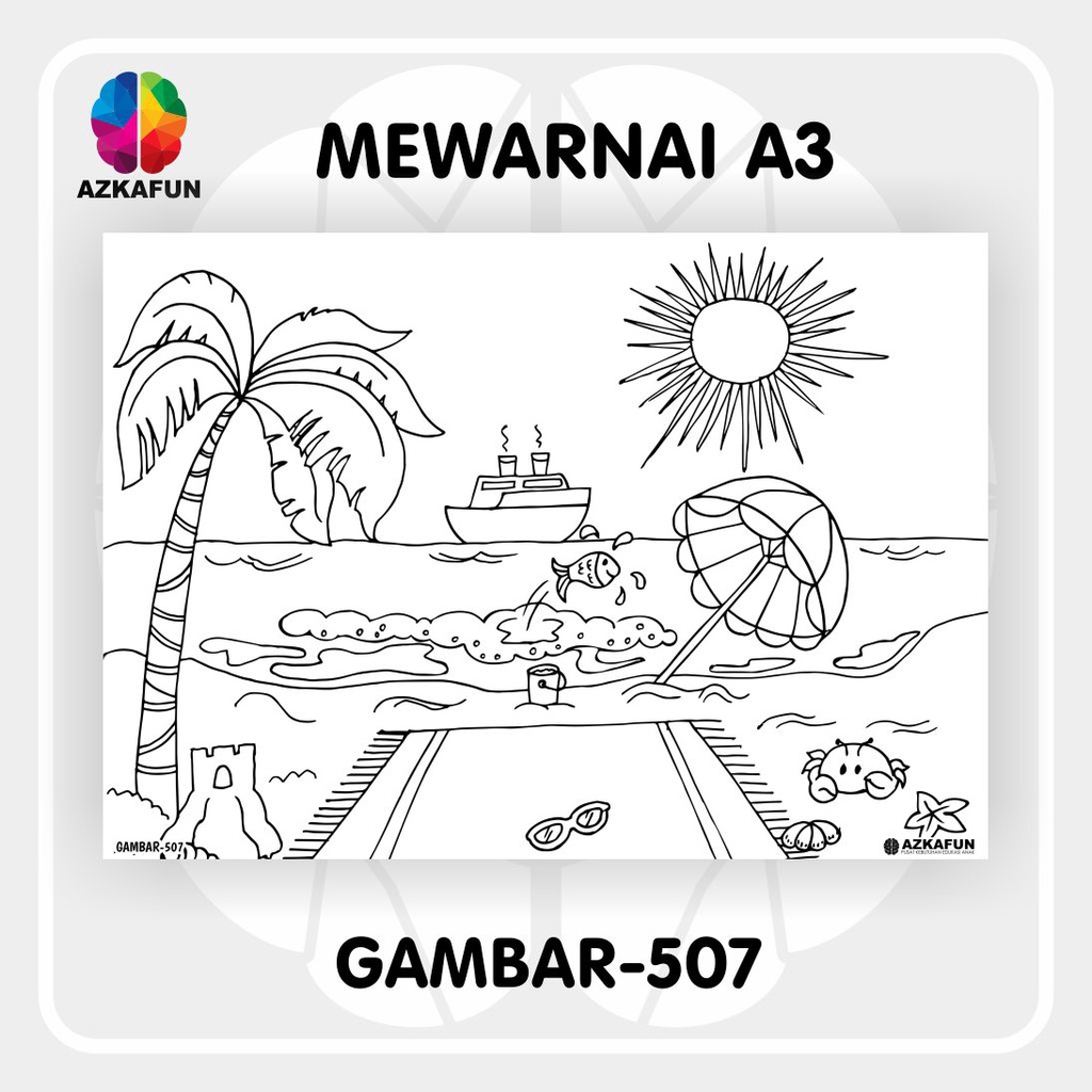 Jual Kertas Mewarnai A3 SUNSET - Mewarnai anak | Shopee Indonesia