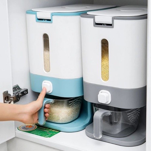 Jual Box Beras Dispenser Beras 12kg Tempat Penyimpanan Beras Otomatis ...