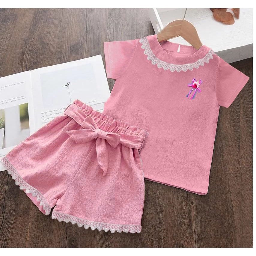 Jual Promo-Setelan Baju Anak Perempuan Kombinasi Renda Umur 1-5 Tahun ...