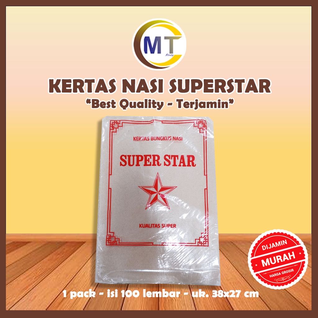 Jual Kertas Nasi Superstar 1 pack Kertas Nasi Bungkus Kertas Nasi Warna ...