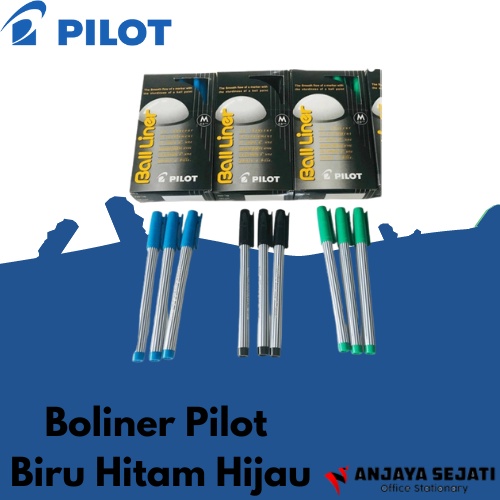 Jual Balliner Pilot Hitam Hijau Biru | Boliner Pilot | Perlusin ...