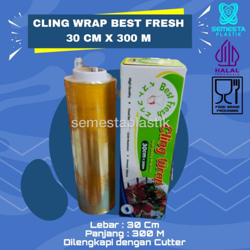 Jual BEST FRESH CLING WRAP 30CM x 300M DENGAN PISAU PEMOTONG | Shopee ...