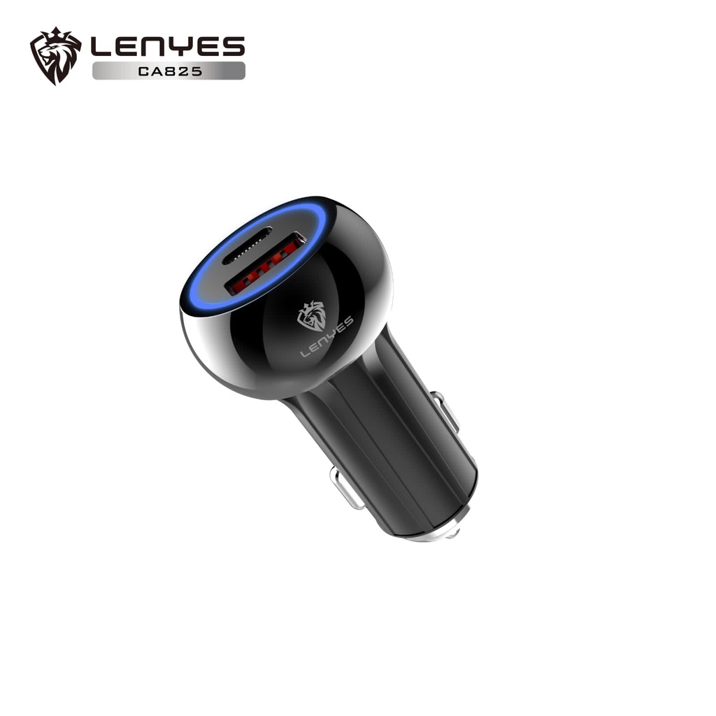 Jual LENYES CA825 Mini Car Charger 22,5W + PD 30W Super Fast Charging ...
