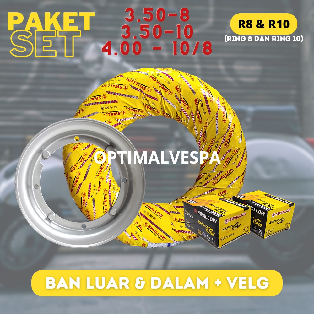 Jual PAKET SET BAN + VELG MURAH SWALLOW IRC RING 8 & RING 10 Vespa Super Sprint Px Ps Exclusive ...