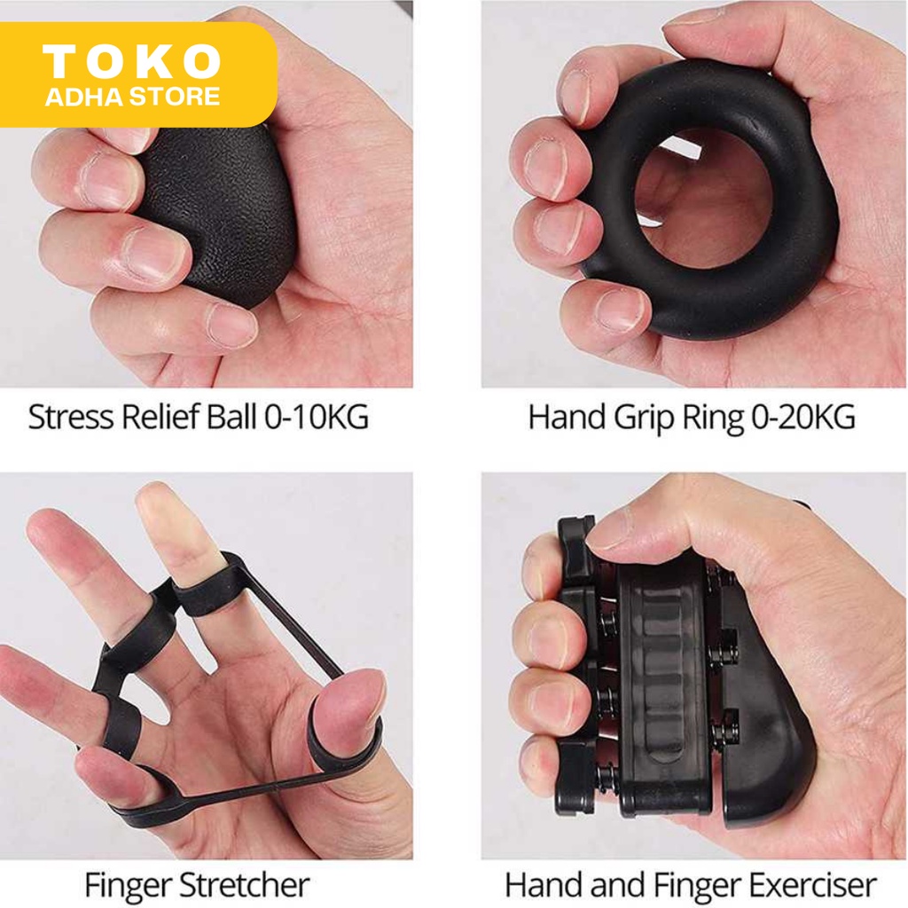 Jual Spring Hand Grip Finger Power Strength Mechanical Counting 5in1 ...