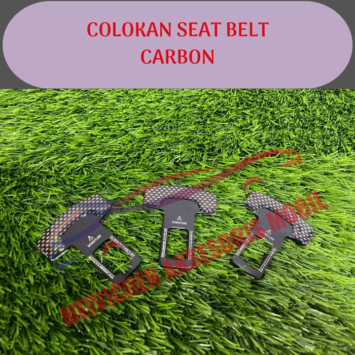 Jual seat belt buckle seatbelt buzzer Carbon alarm stopper colokan ...