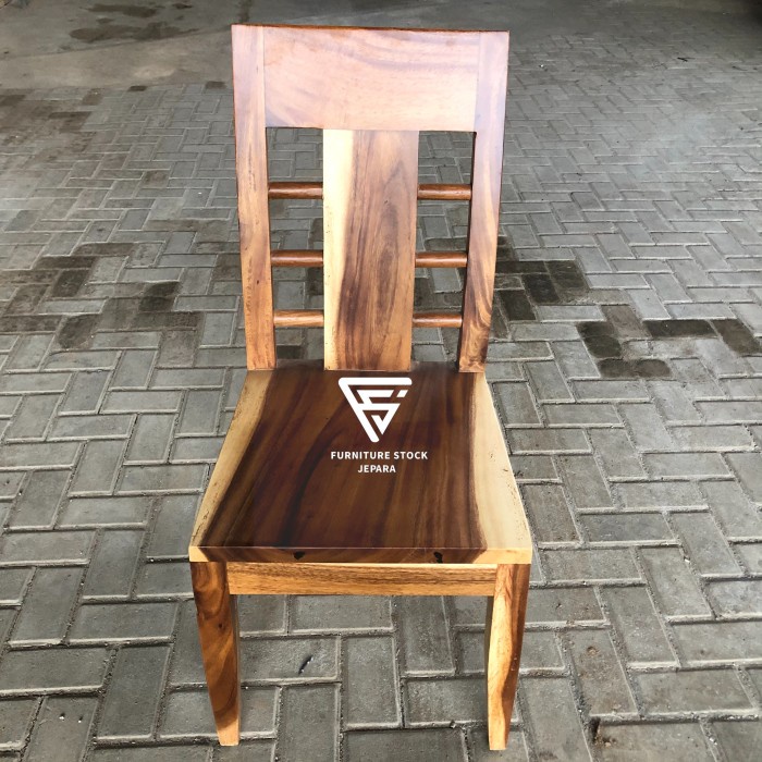 Jual FR1 Kursi makan kayu minimalis chair wood trembesi | Shopee Indonesia